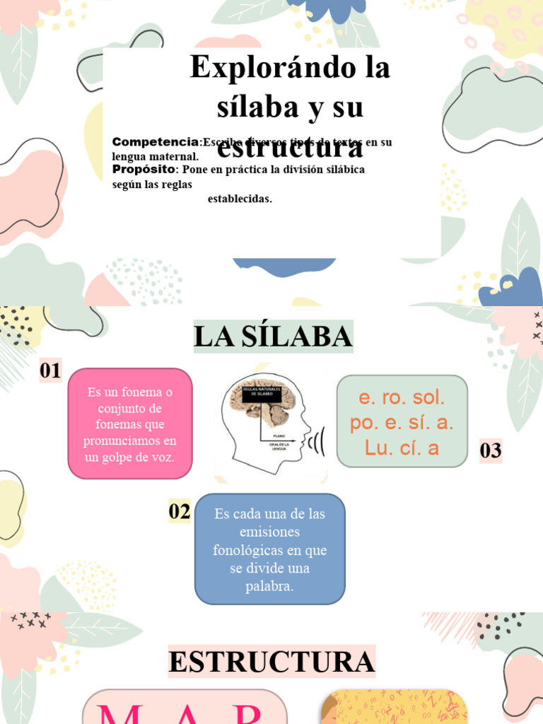 La Sílaba y Su Estructura | PDF | Sílaba | Vocal