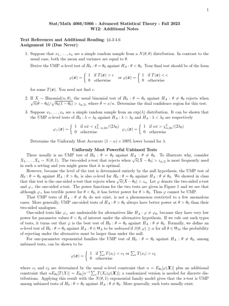 W 12 | PDF | Statistical Analysis | Teaching Mathematics