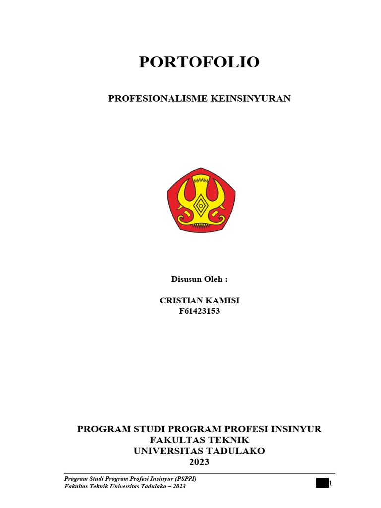 Portofolio - Profesionalisme Keinsinyuran | PDF
