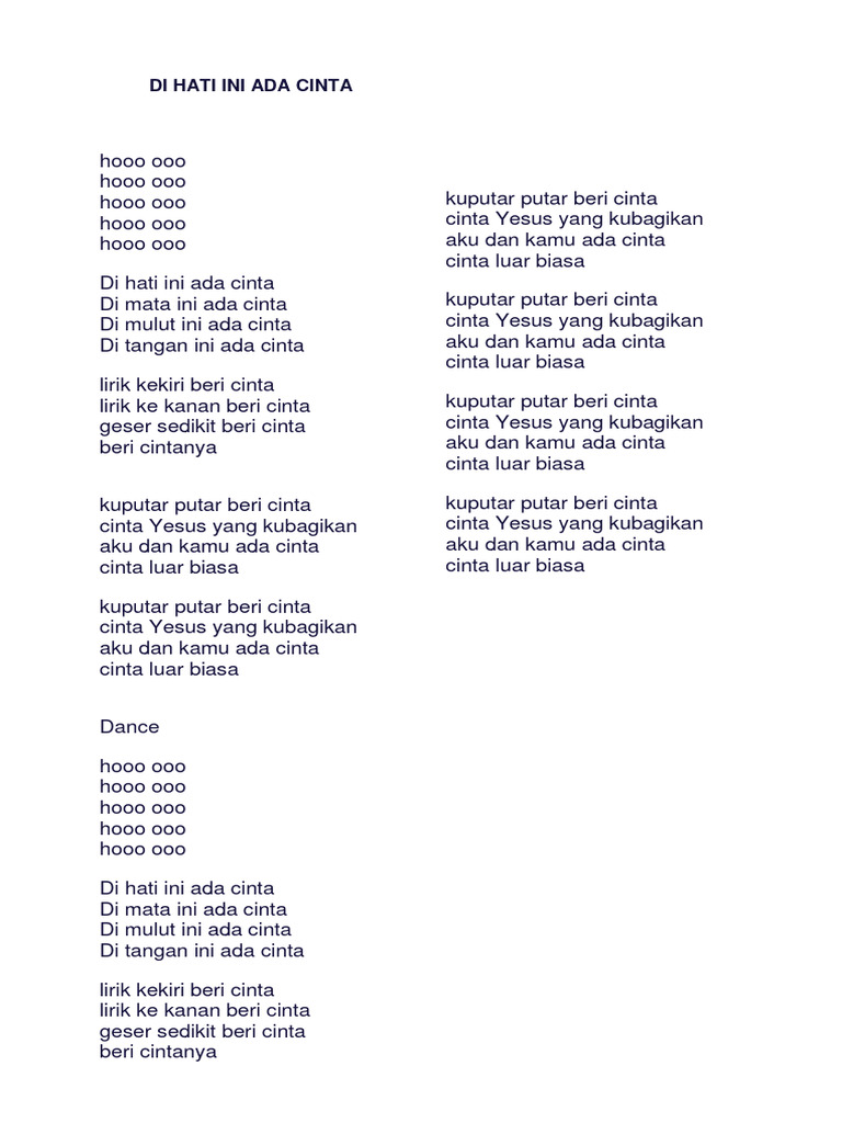 Di Hati Ini Ada Cinta | PDF