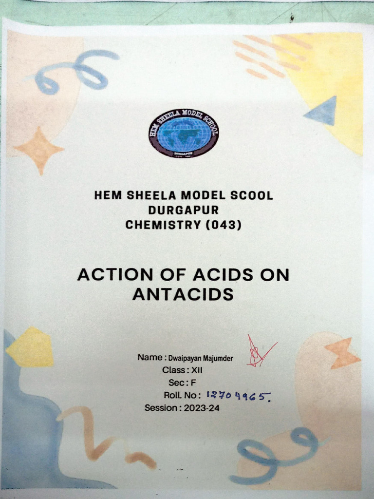 Action of Acids On Antacids | PDF | Chemical Substances | Chemical ...