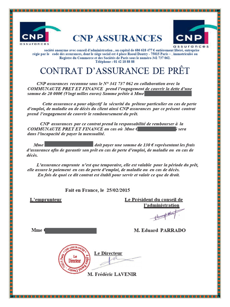 Exemple Contrat de Pret | PDF