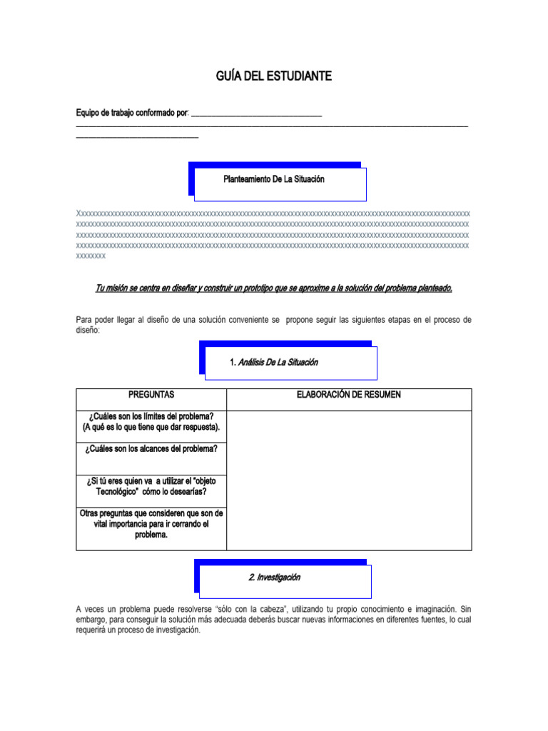 Guia de Estudiante Proyectos Tecnologicos | PDF | Diseño | Cognición