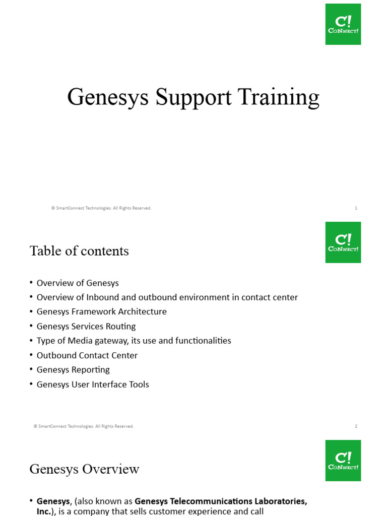 Genesys Contact Center Training Guide | PDF | Databases | Call Centre
