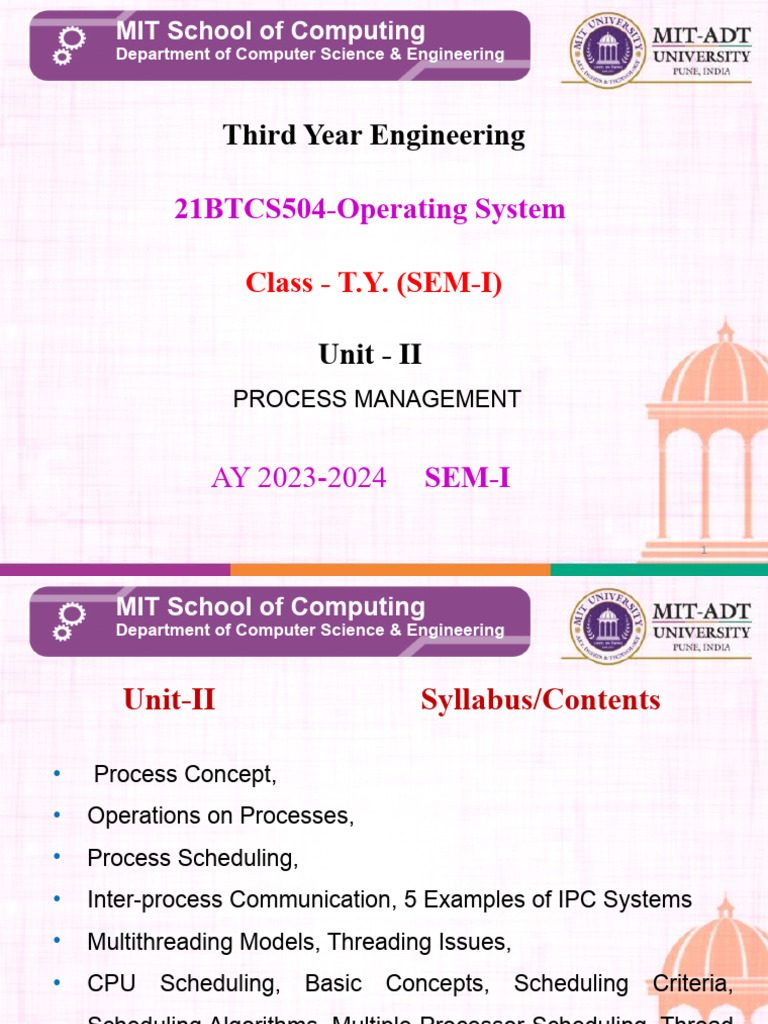 Os Unit Ii Pdf Scheduling Computing Process Computing 3991