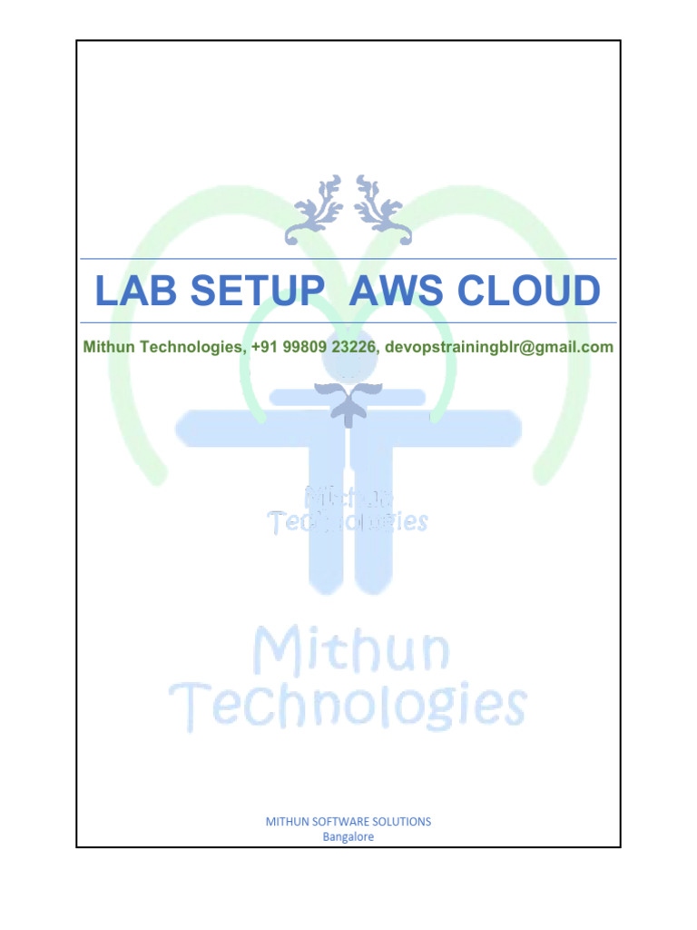Lab Setup - AWS Cloud - Mithun Technologies - 2022 | PDF | Amazon Web Services | World Wide Web