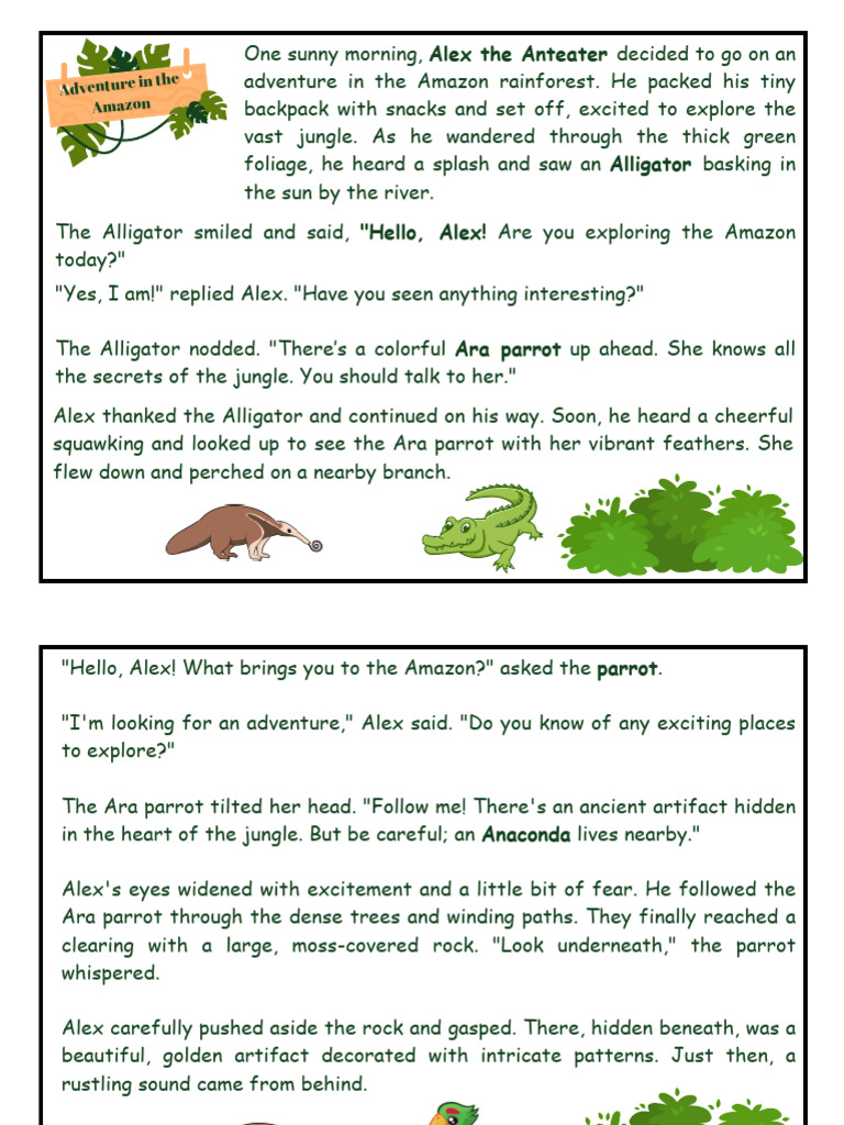Alex's Amazon Adventure | PDF