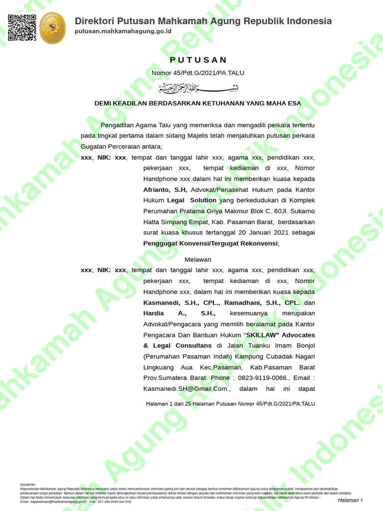 Putusan 45 PDT.G 2021 Pa Talu 20240502073434 | PDF