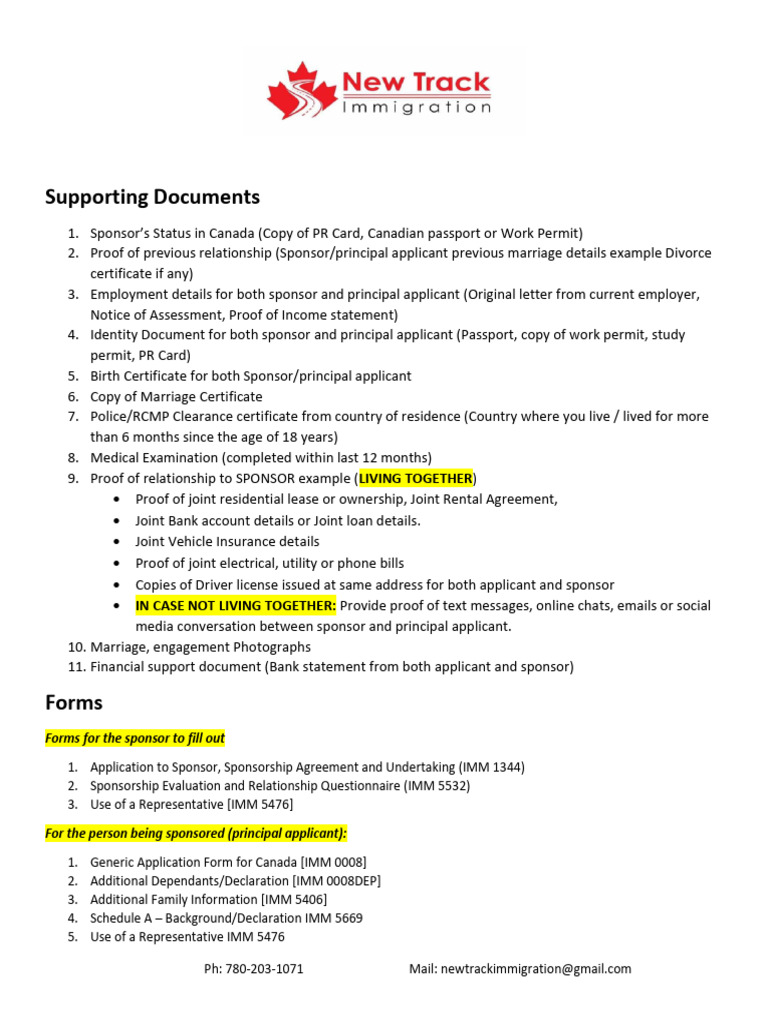 PR-Sponsorship Within Canada Checklist | PDF | Law