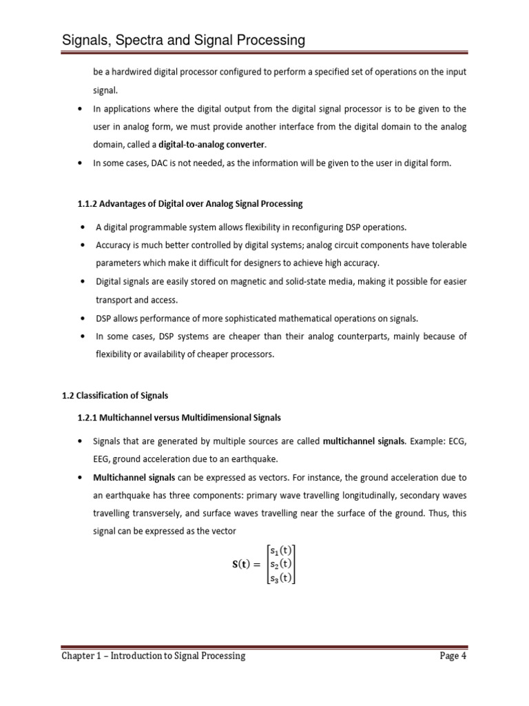 Digital vs. Analog Signal Processing | PDF | Digital Signal Processing | Discrete Time And ...