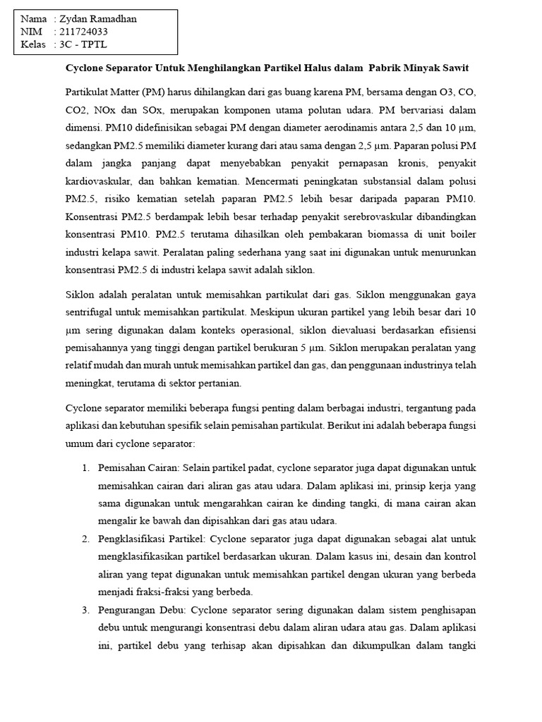 Tugas Mitigasi Dan Dampak Lingkungan NOx Dan PArtikulat | PDF