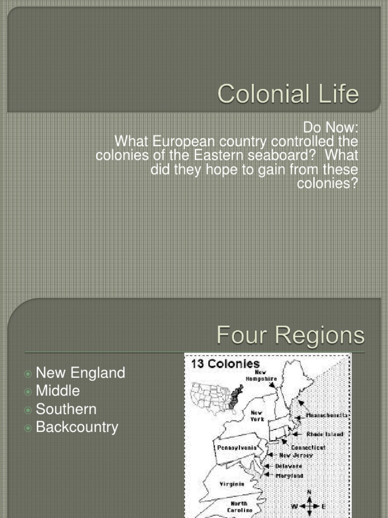 Do Now: What European Country Controlled The Colonies of The Eastern ...