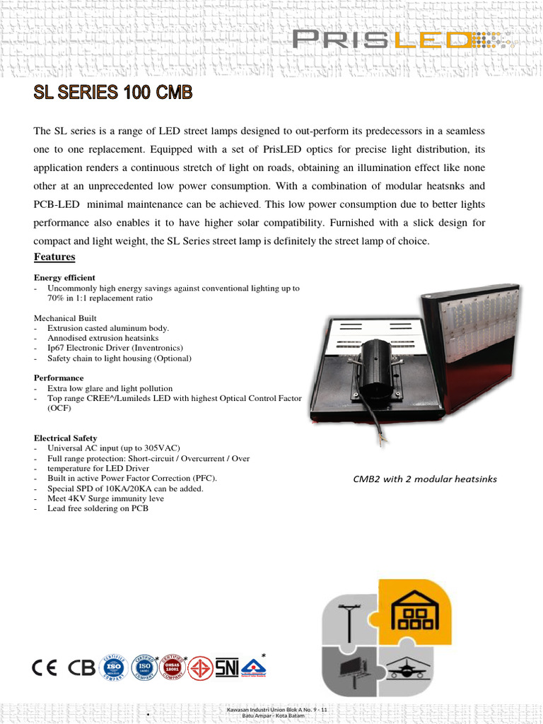 SL Series 100 CMB - 2023 | PDF | Lighting | Light Emitting Diode