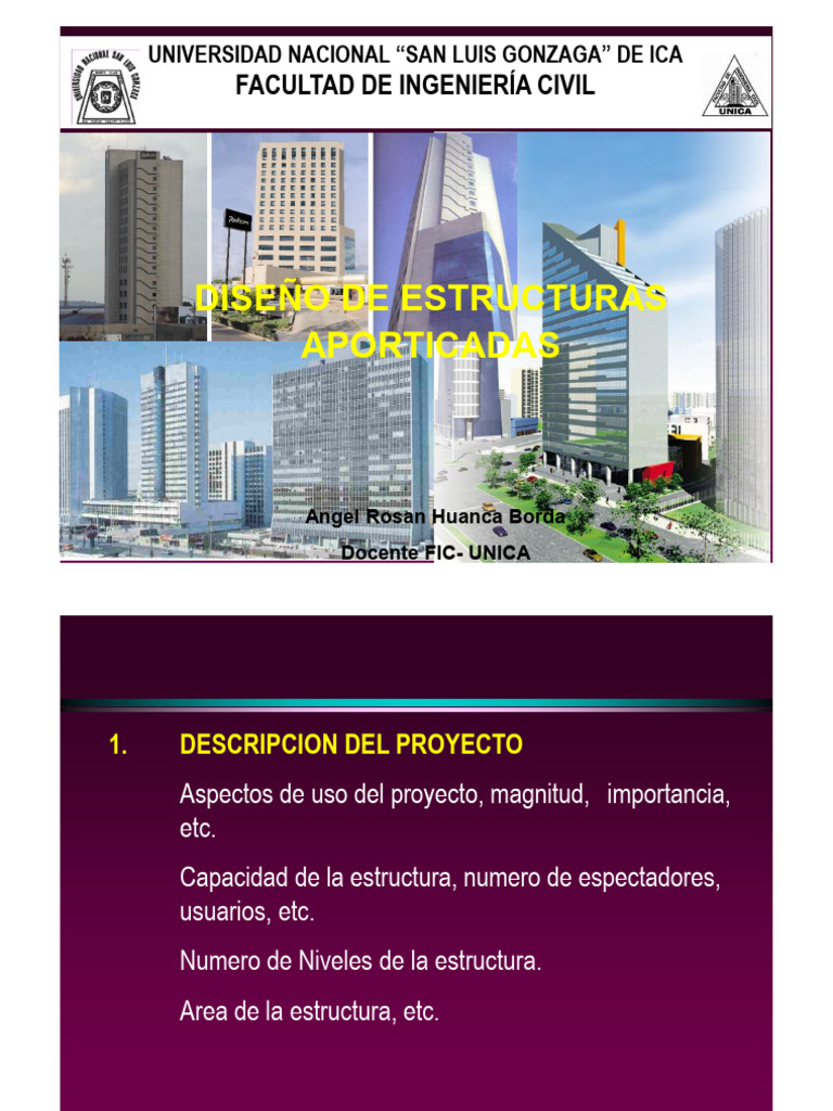 Expo Estruc Aporticadas | PDF | Hormigón | Columna