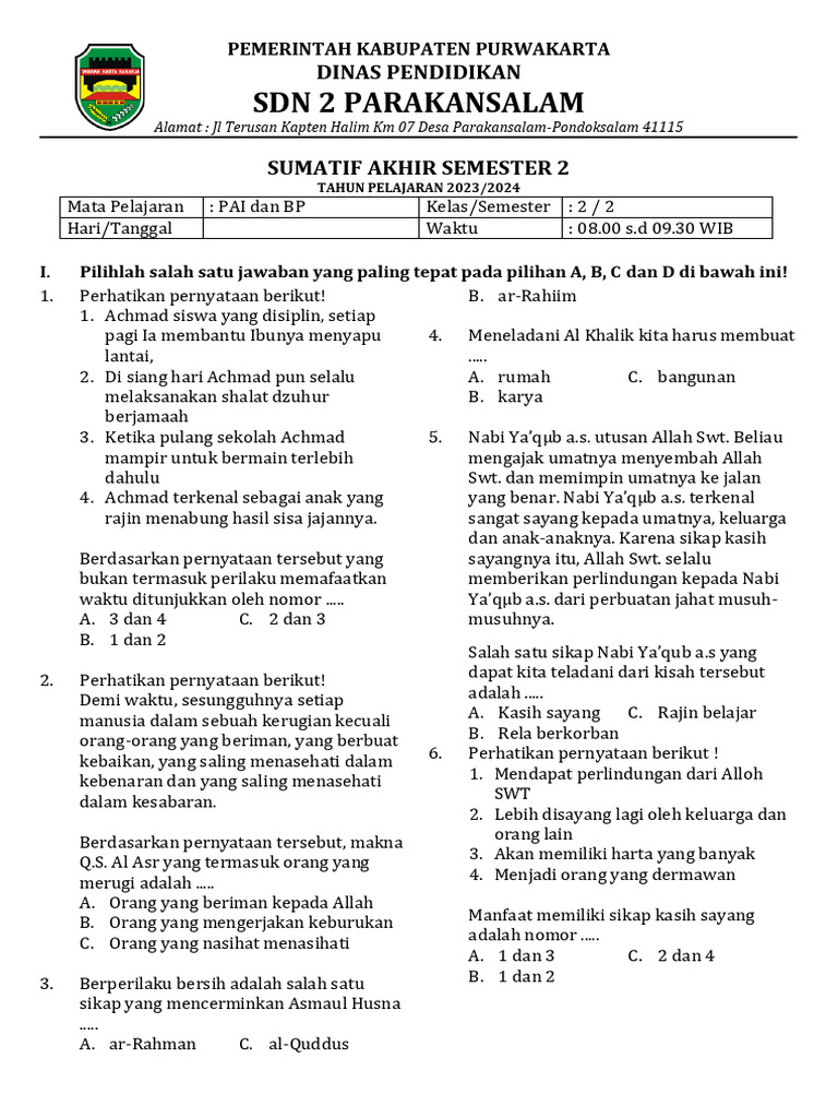 Sas Pai Kelas 2 | PDF