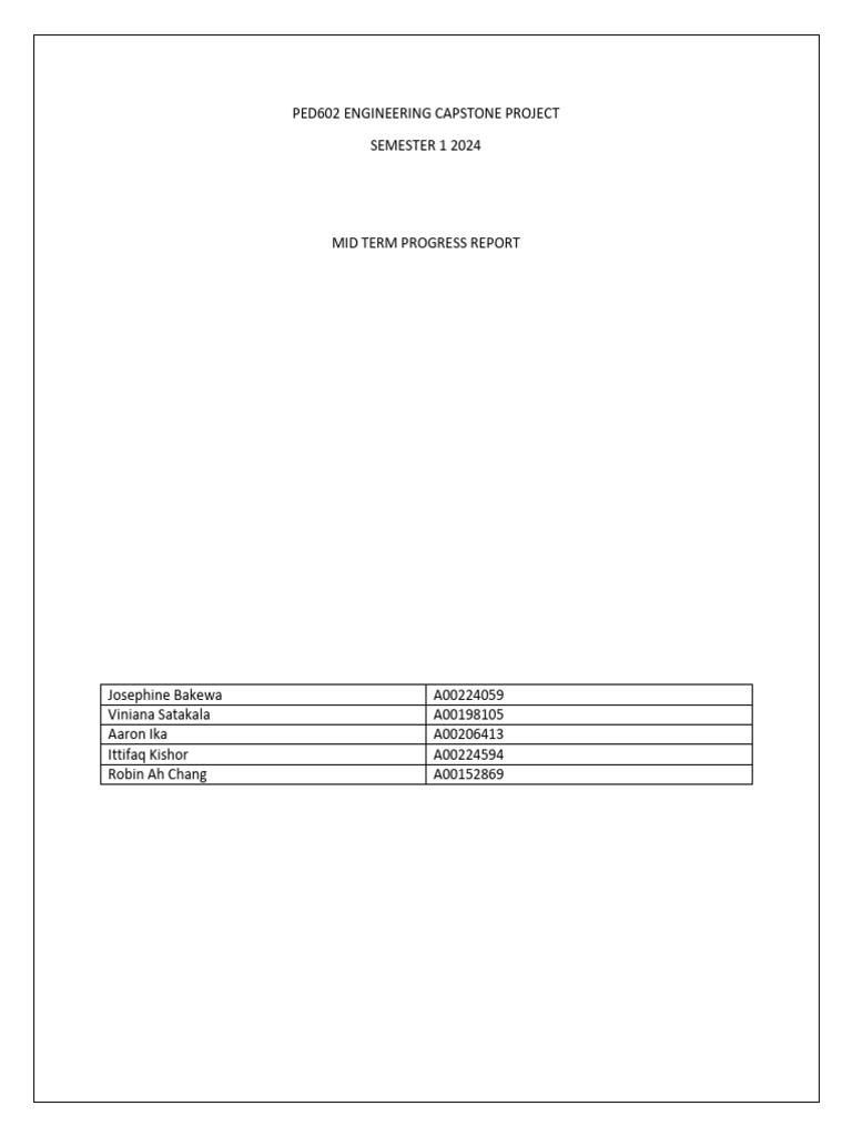 MIDTERM REPORT PRESENTATION | PDF | Specification (Technical Standard) | Engineering
