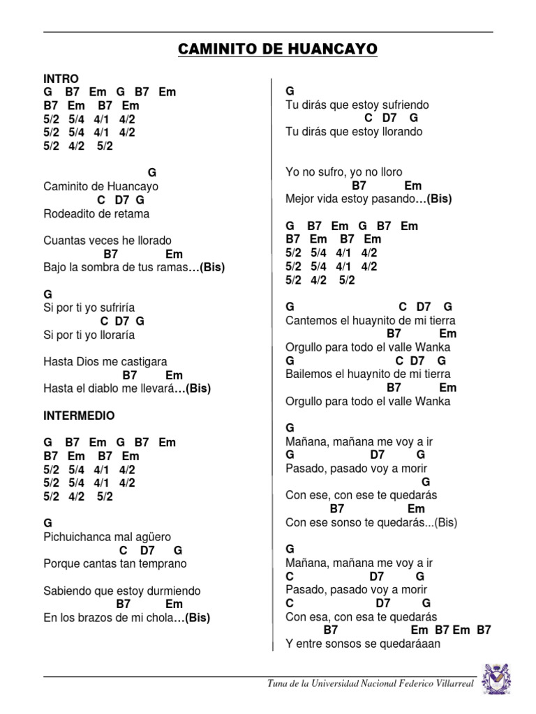 Caminito de Huancayo | PDF