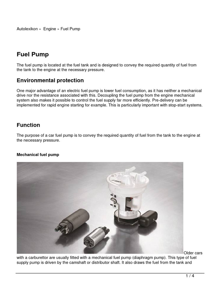 Fuel Pump | PDF | Fuel Injection | Propulsion