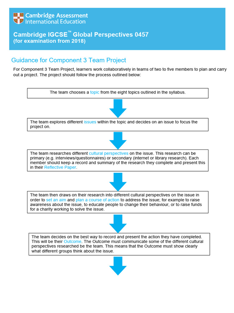 0457 Guidance Document For Team Project | PDF | Behavior Modification ...