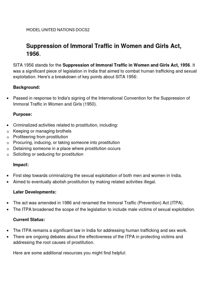 Model United Nations Docs2 | PDF | Juvenile Delinquency | Human Trafficking