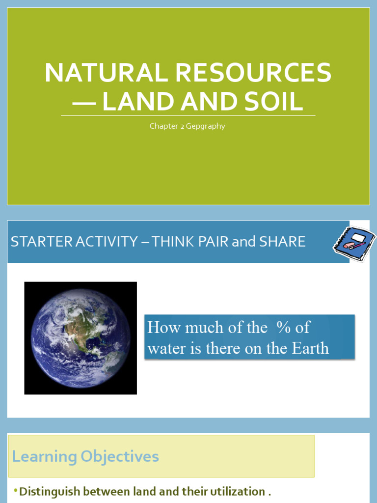 Natural Resources - Land and Soil | PDF | Soil | Agriculture