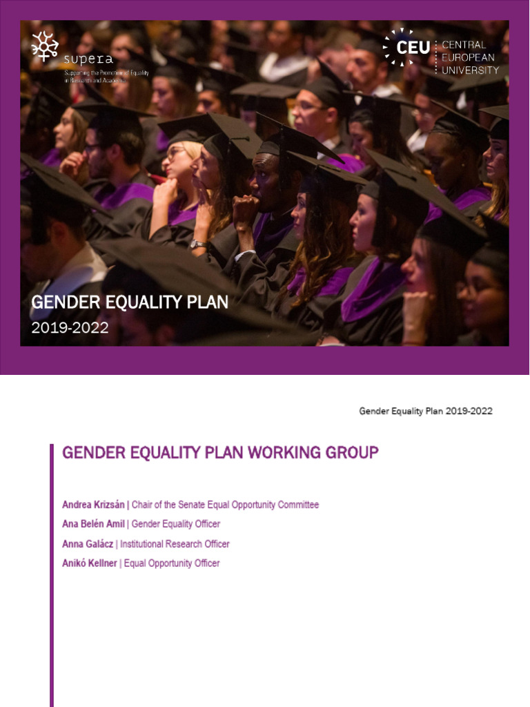 Gender Equality Plan 2019-22 | PDF | Sexual Harassment | Gender Equality