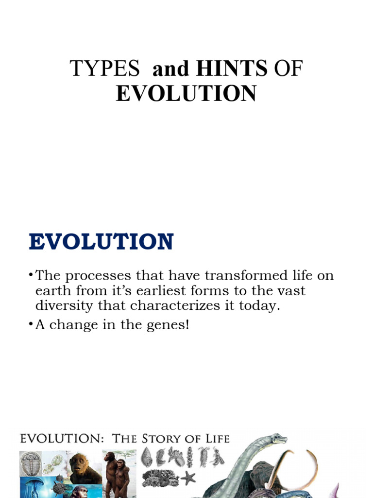 Types of Evolution 1 | PDF
