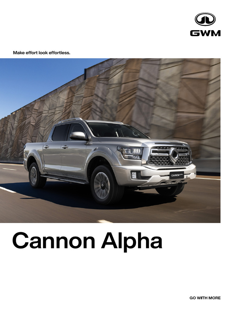 GWM Cannon Alpha Specifications Overview | PDF | Fuel Economy In ...