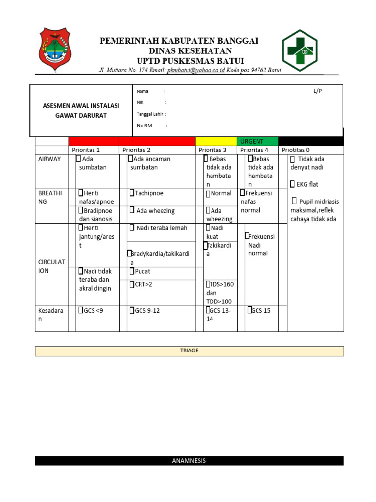 Lembar Triage | PDF