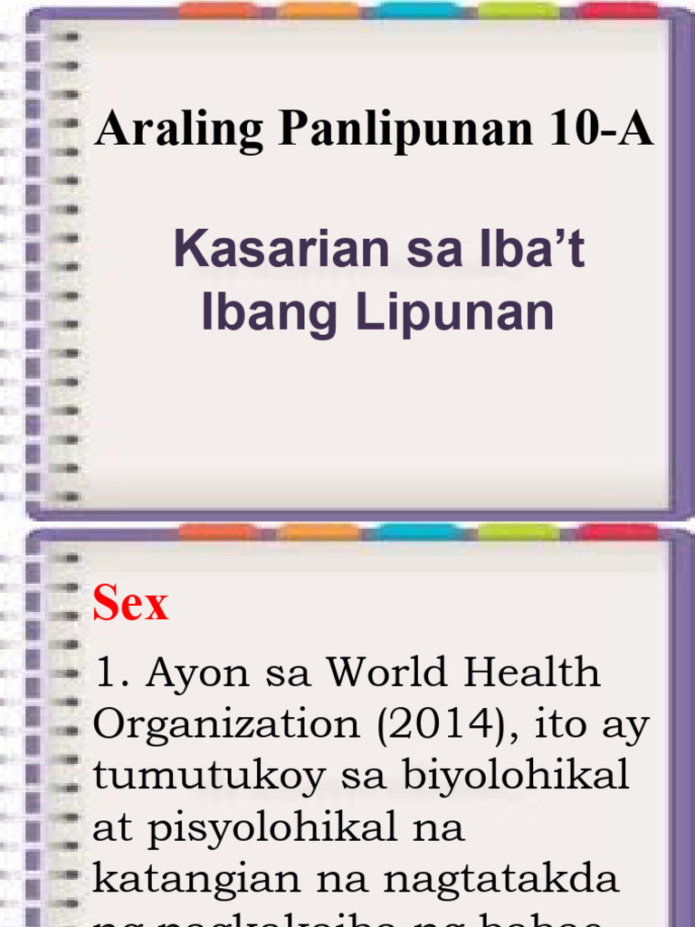 Kasarian Sa Ibat Ibang Lipunan | PDF
