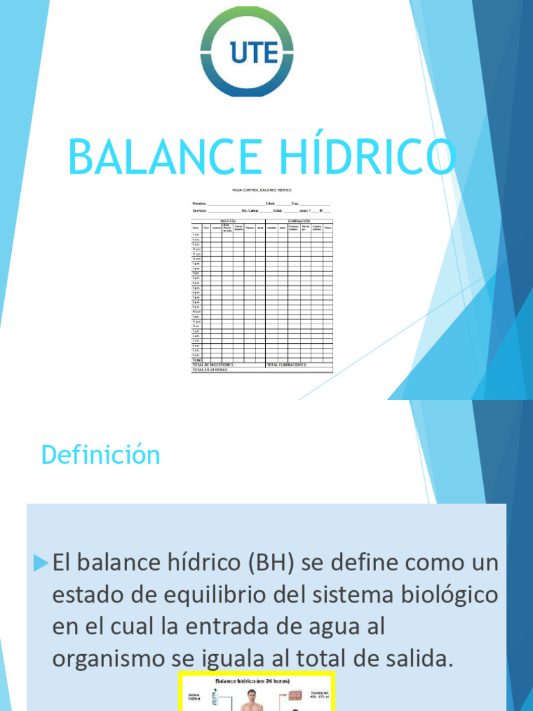 Balance Hídrico: Conceptos y Evaluación | PDF | Medicina CLINICA ...