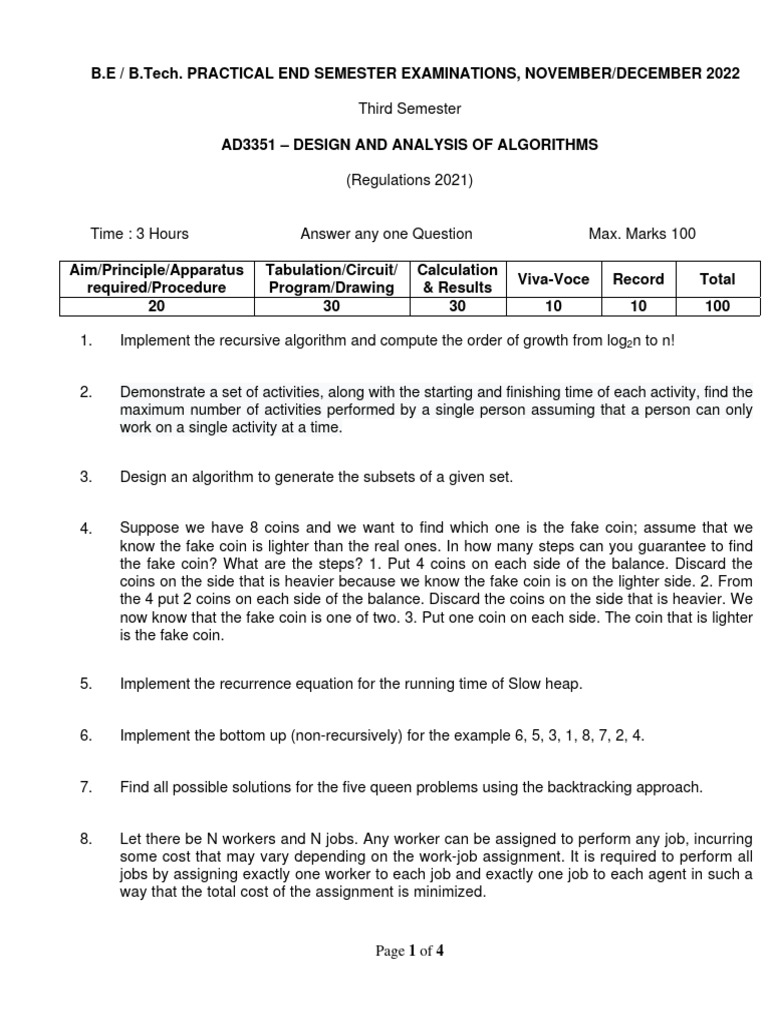 Ad3351 Set3 | PDF | Teaching Methods & Materials