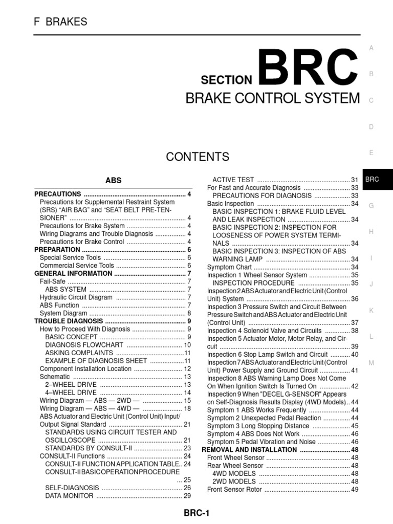 Brake Control System: Section | PDF | Anti Lock Braking System | Airbag
