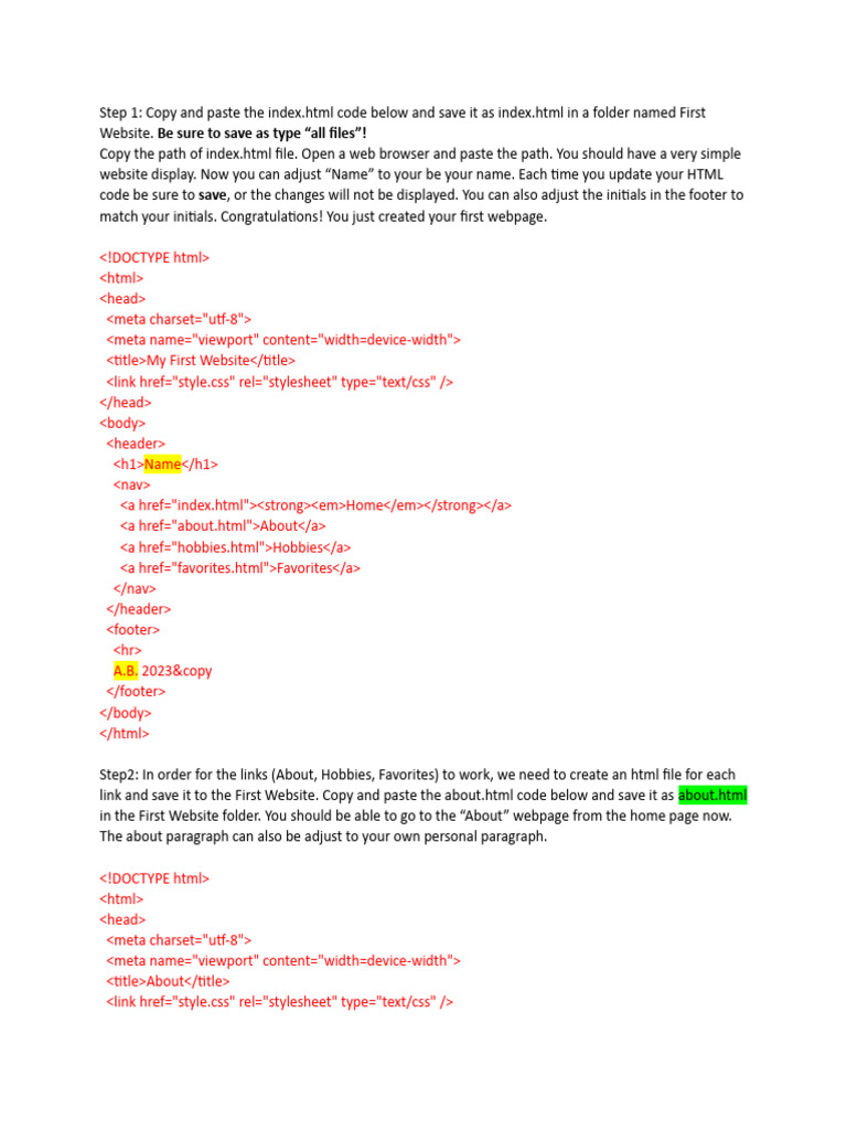 Website Instruction 2 | PDF | Websites | Web Page