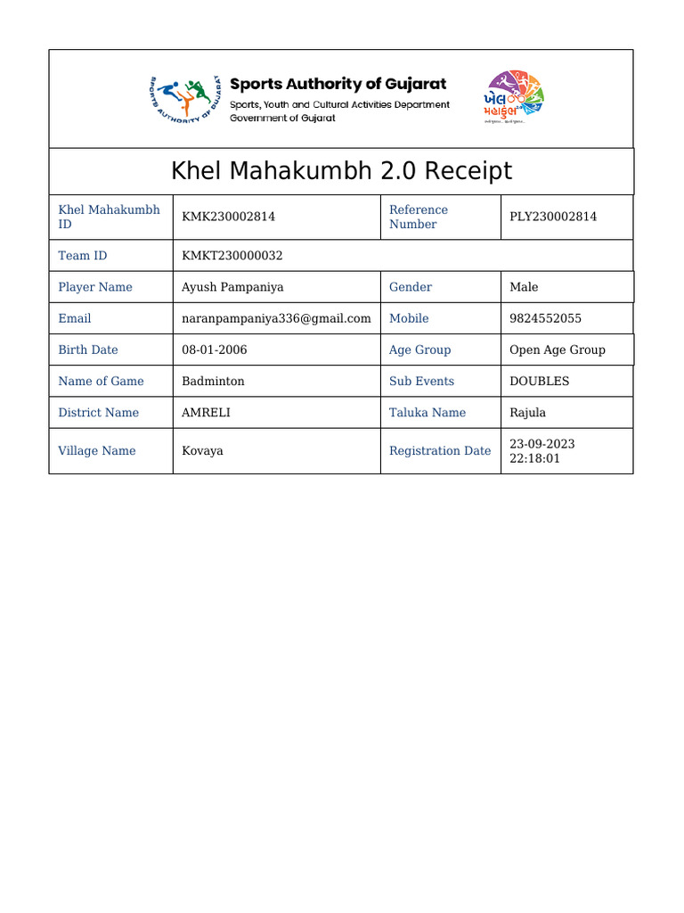 KMK230002814 Receipt | PDF