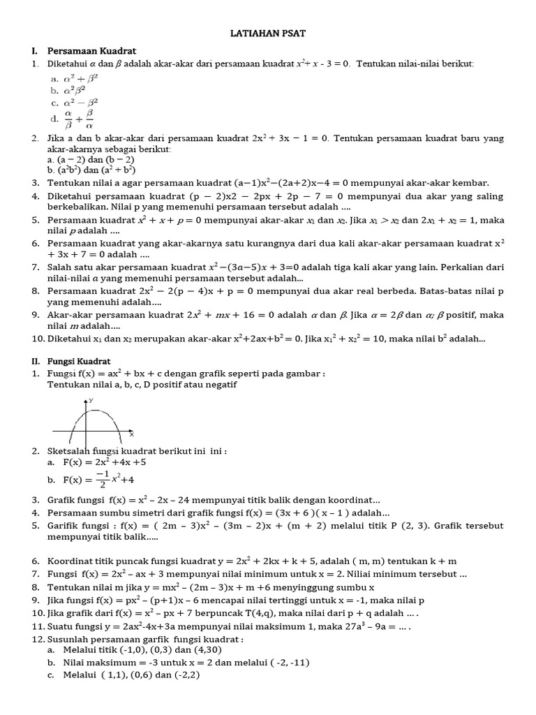 X-S2-Math - Latihan PSAT - Rev01 | PDF | Metode & Bahan Ajar