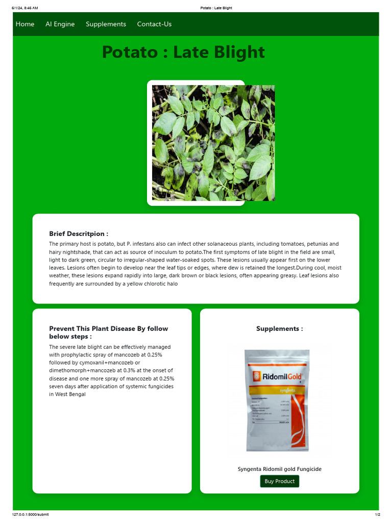 Potato Late Blight Prevention Guide | PDF