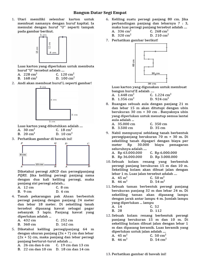 Bangun Datar Segi Empat | PDF | Griya & Taman
