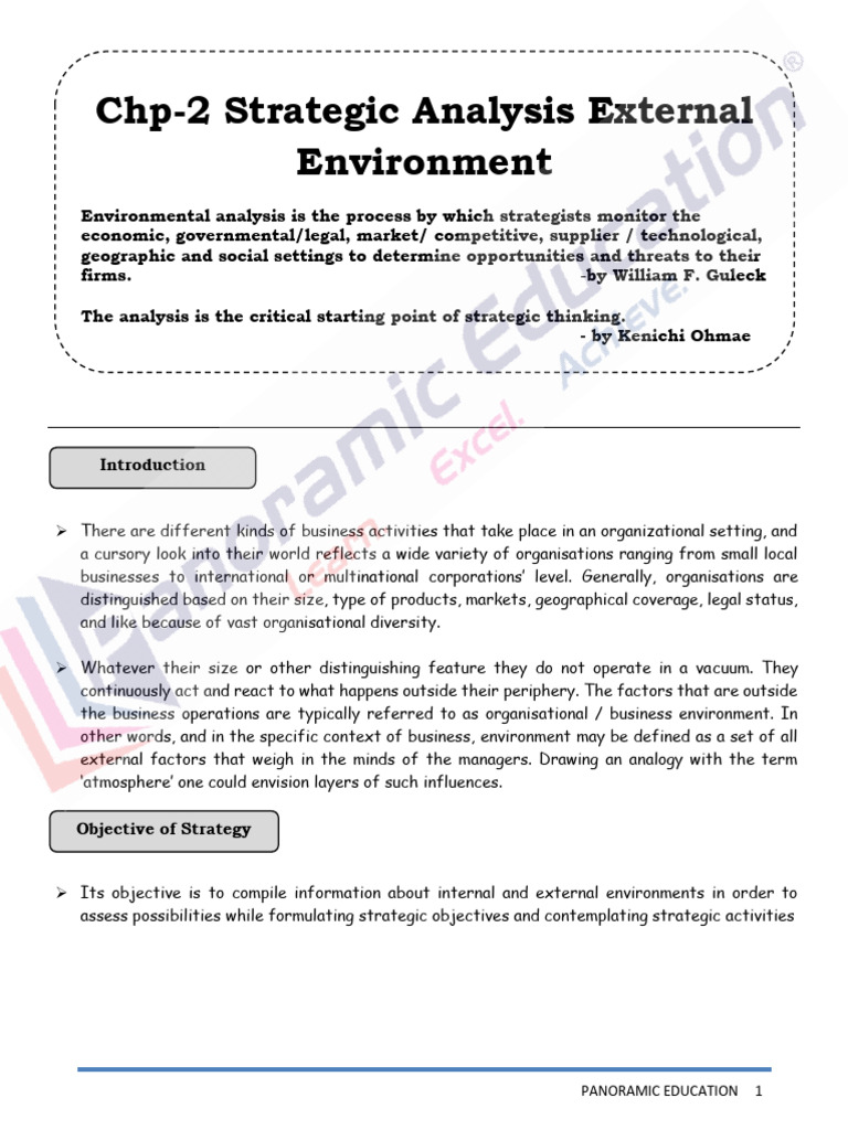 Strategic Analysis for Business Success | PDF | Strategic Management ...