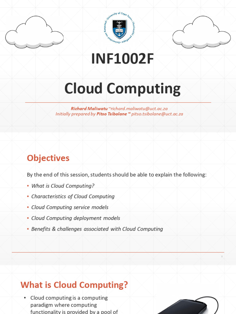 Cloud+Computing+Lecture 2024 | PDF | Cloud Computing | Software As A Service