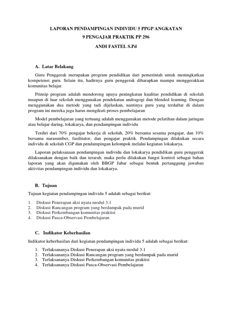Laporan PI 5 Neneng | PDF | Karier & Perkembangan