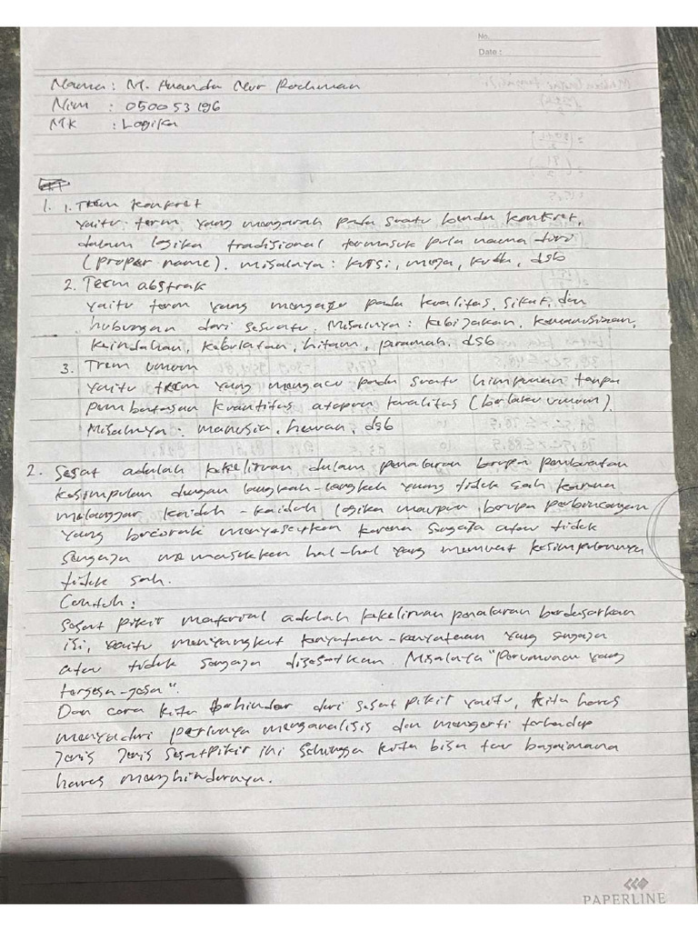 Tugas 1 Logika (M Ananda Nur Rochman) | PDF