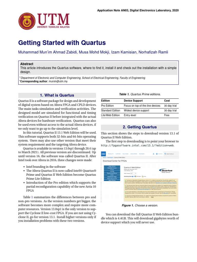 AN03 Getting Started With Quartus | PDF | Logic Gate | Field Programmable Gate Array