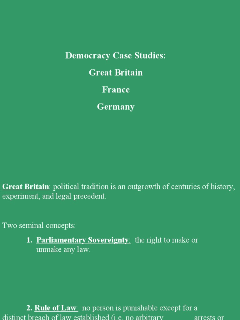 Democracy Case Studies: Great Britain France Germany | PDF | House Of ...