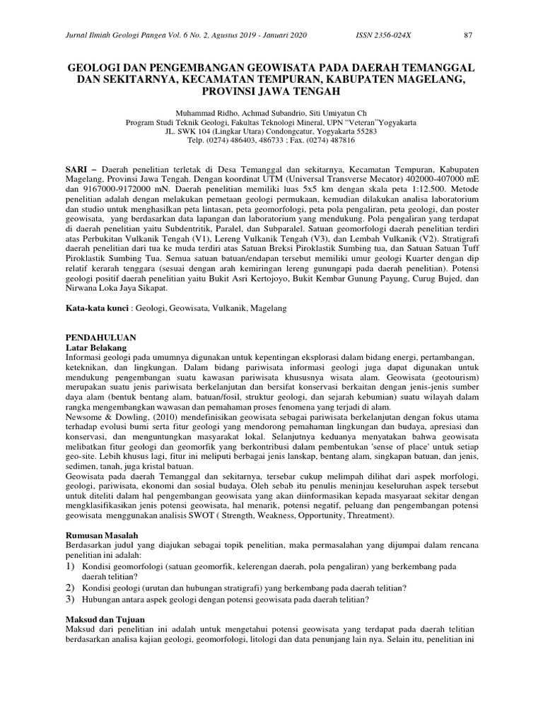 Geologi dan Geowisata di Magelang | PDF | Teknologi & Rekayasa