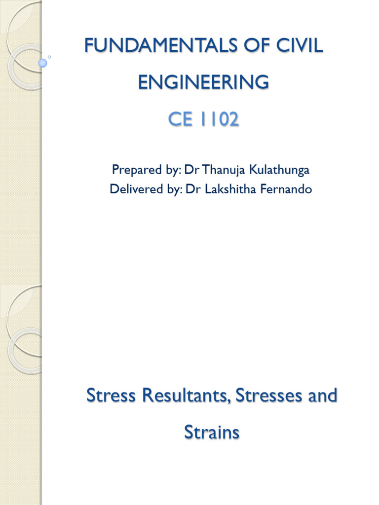 FCE - Structural Engineering - Lecture 2 | PDF | Stress (Mechanics) | Bending