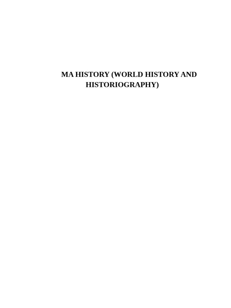 MA World History and Historiography1605678444 | PDF | Ancient Rome