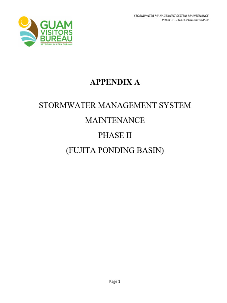 Stormwater Management System Maintenance Phase II Fujita Ponding Basin Appendix A | PDF ...