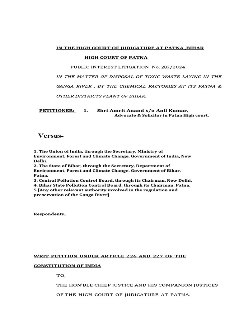 Writ - Petition by AMRIT ANAND | Download Free PDF | Natural ... Writ - Petition by AMRIT ANAND | Download Free PDF | Natural ...