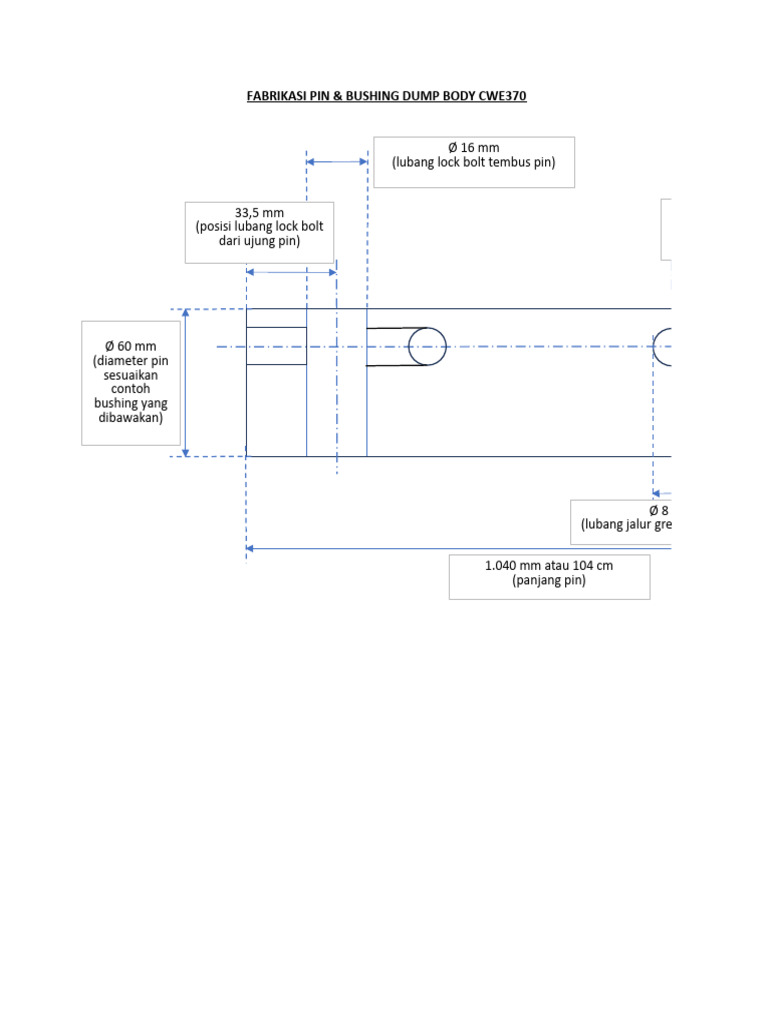 Gambar & Ukuran Pin Dump Body CWE370 | PDF